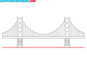 How to Draw the Golden Gate - Easy Drawing Tutorial For Kids
