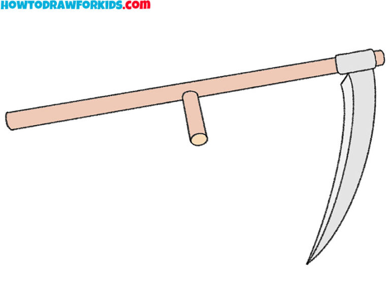 How to Draw a Scythe - Easy Drawing Tutorial For Kids