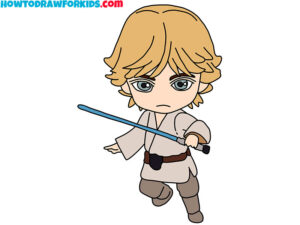 How to Draw Luke Skywalker - Easy Drawing Tutorial For Kids
