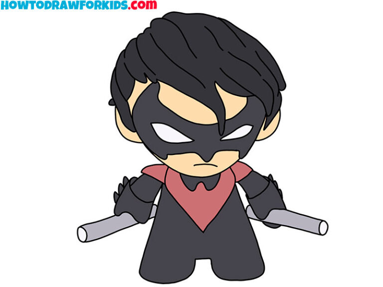 How to Draw Nightwing - Easy Drawing Tutorial For Kids