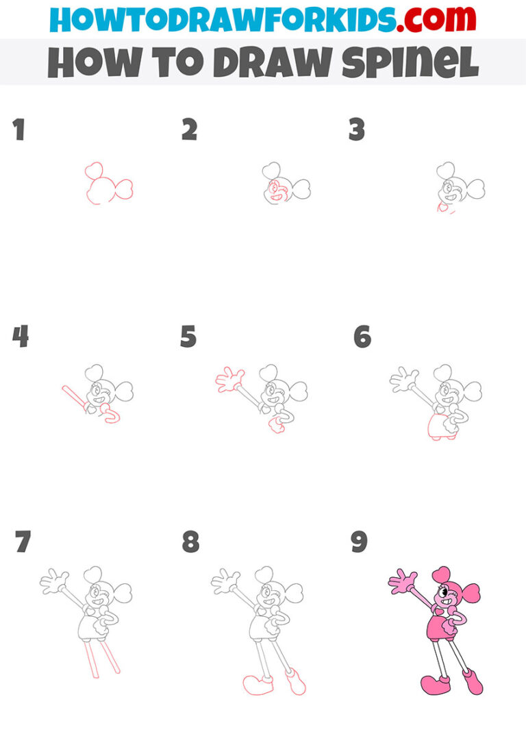 How to Draw Spinel - Easy Drawing Tutorial For Kids