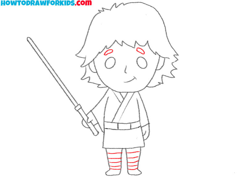 How to Draw Luke Skywalker - Easy Drawing Tutorial For Kids