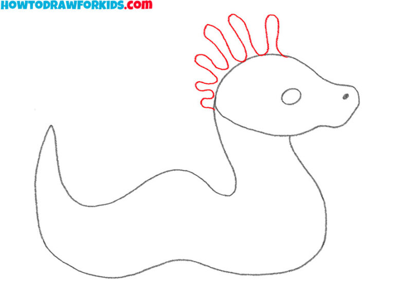 How to Draw a Sea Serpent - Easy Drawing Tutorial For Kids