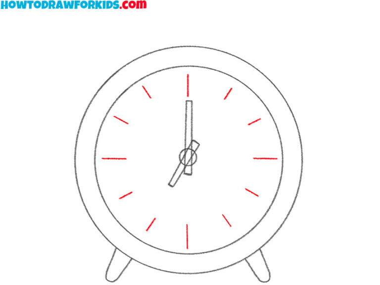 How to Draw an Alarm Clock - Easy Drawing Tutorial For Kids