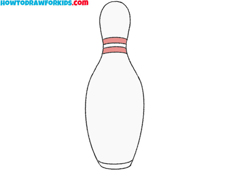 How to Draw a Bowling Pin - Easy Drawing Tutorial For Kids