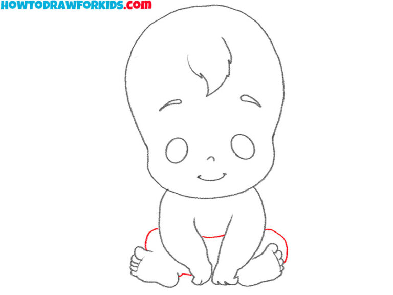 How to Draw a Cute Baby - Easy Drawing Tutorial For Kids