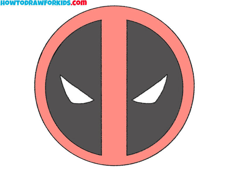 How to Draw Deadpool Logo - Easy Drawing Tutorial For Kids