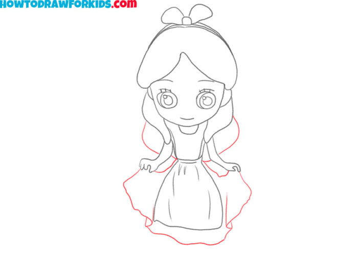 How to Draw Alice in Wonderland - Easy Drawing Tutorial For Kids