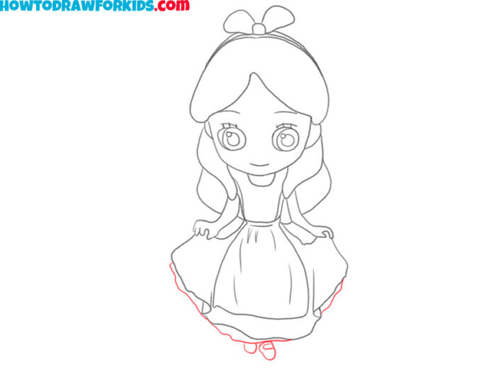 How to Draw Alice in Wonderland - Easy Drawing Tutorial For Kids