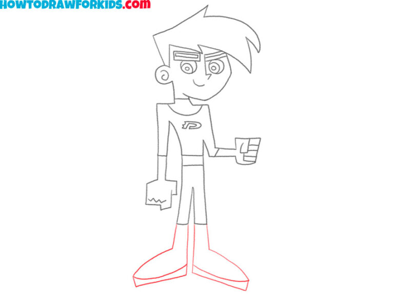 How to Draw Danny Phantom - Easy Drawing Tutorial For Kids
