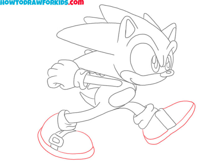 How to Draw Sonic the Hedgehog Running - Easy Drawing Tutorial