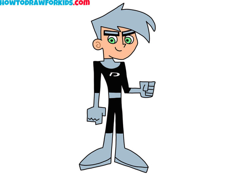 How to Draw Danny Phantom - Easy Drawing Tutorial For Kids