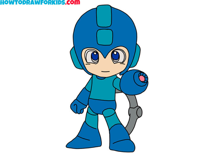 How to Draw MegaMan - Easy Drawing Tutorial For Kids
