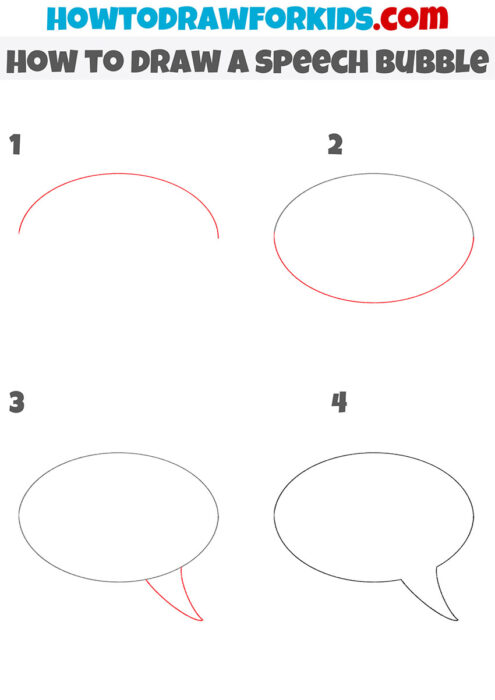 How to Draw a Speech Bubble - Easy Drawing Tutorial For Kids