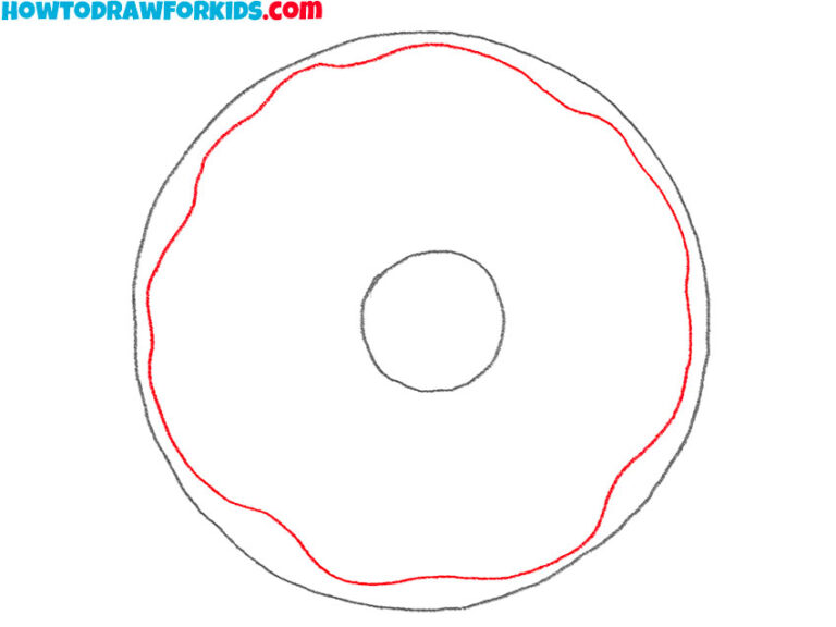 How to Draw a Cute Donut - Easy Drawing Tutorial For Kids