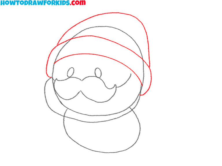 How to Draw Cute Santa - Easy Drawing Tutorial For Kids