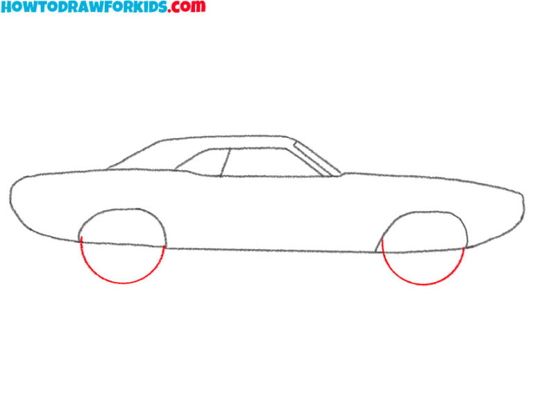 How to Draw a Dodge Challenger - Easy Drawing Tutorial For Kids