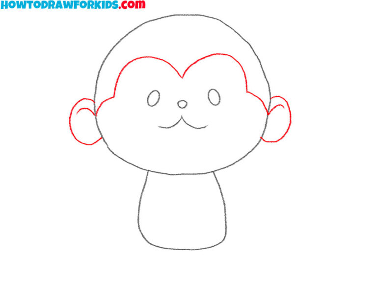 How to Draw a Simple Monkey - Easy Drawing Tutorial For Kids