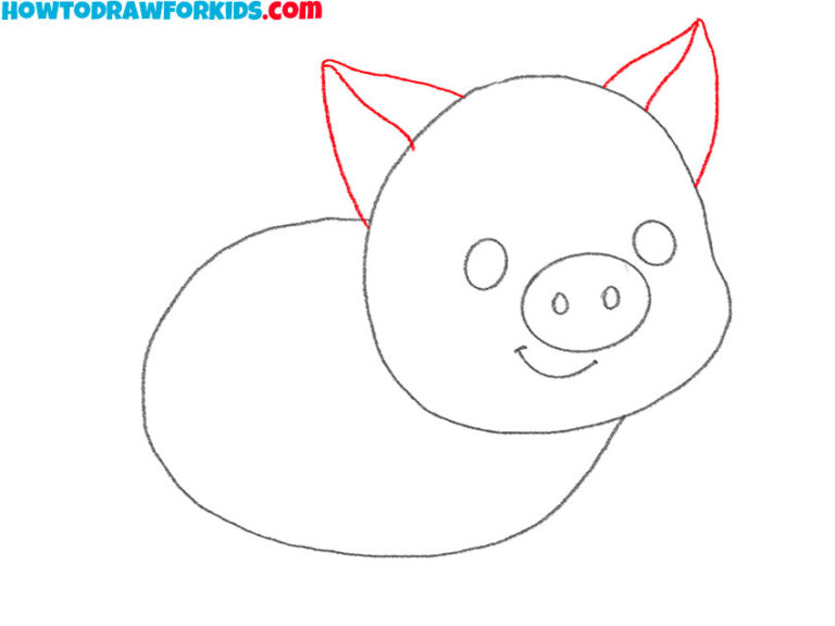 How to Draw a Baby Pig - Easy Drawing Tutorial For Kids