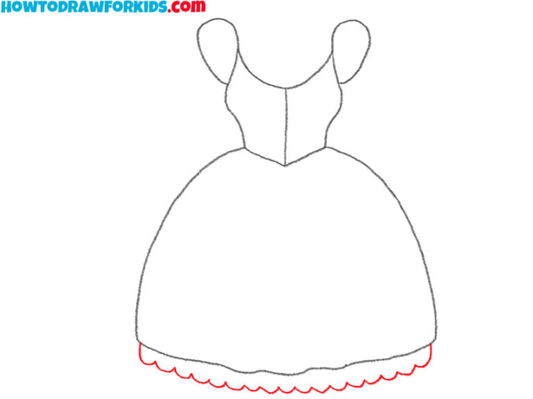 How to Draw a Princess Dress - Easy Drawing Tutorial For Kids