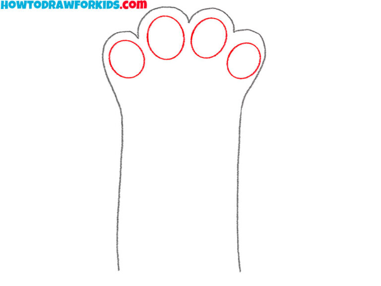 How to Draw a Puppy Paw - Easy Drawing Tutorial For Kids