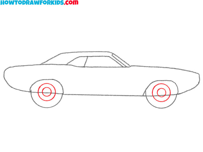 How to Draw a Dodge Challenger - Easy Drawing Tutorial For Kids