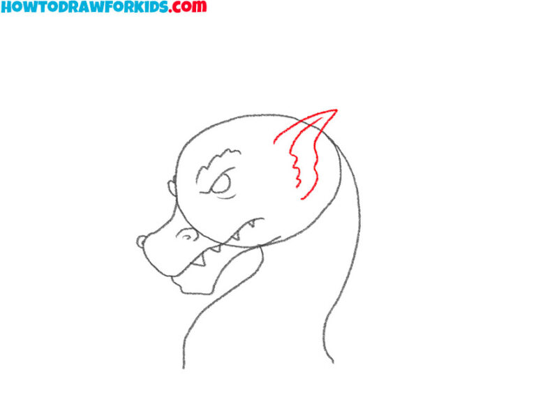 How to Draw a Dragon Head - Easy Drawing Tutorial For Kids