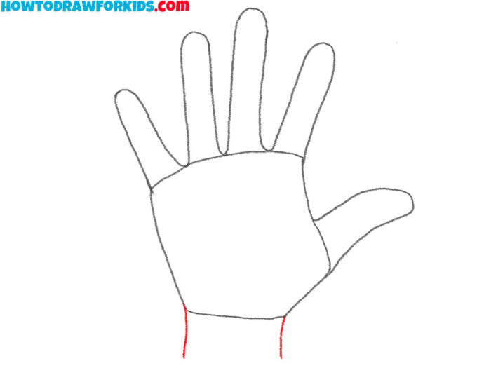 How to Draw an Open Hand - Easy Drawing Tutorial For Kids