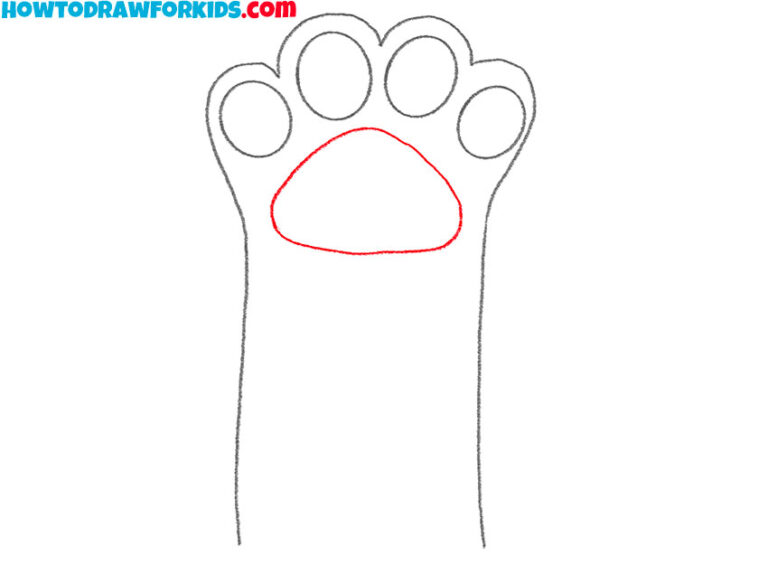 How to Draw a Puppy Paw - Easy Drawing Tutorial For Kids