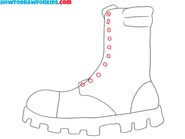 How to Draw Combat Boots - Easy Drawing Tutorial For Kids