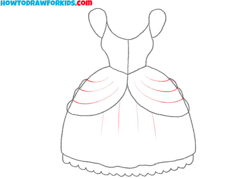 How to Draw a Princess Dress - Easy Drawing Tutorial For Kids