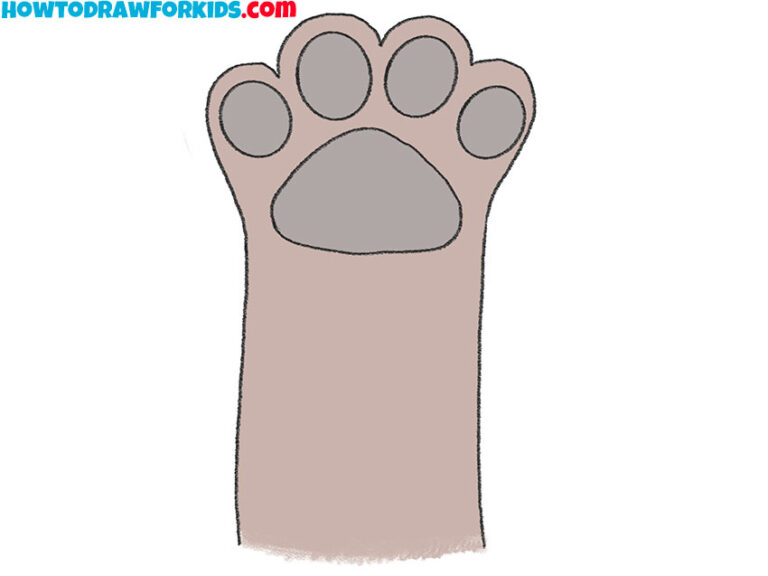 How to Draw a Puppy Paw - Easy Drawing Tutorial For Kids