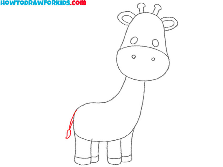 How to Draw a Cute Giraffe - Easy Drawing Tutorial For Kids