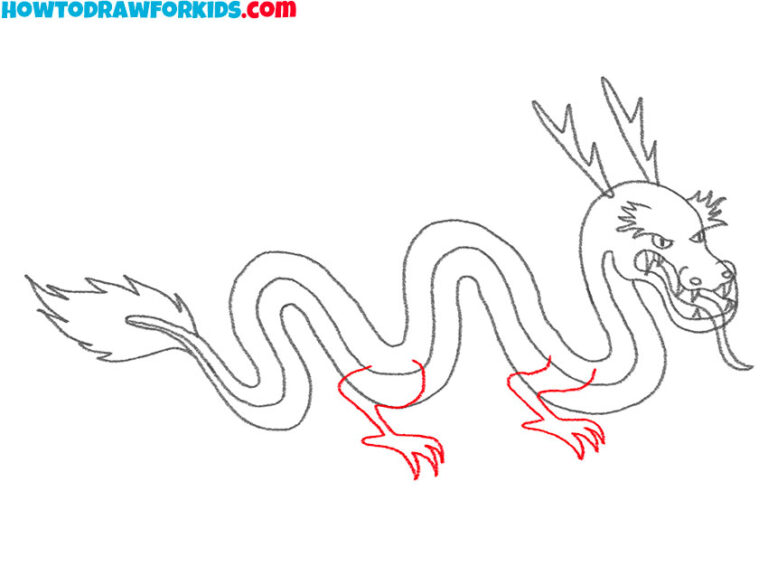 How to Draw a Japanese Dragon - Easy Drawing Tutorial For Kids