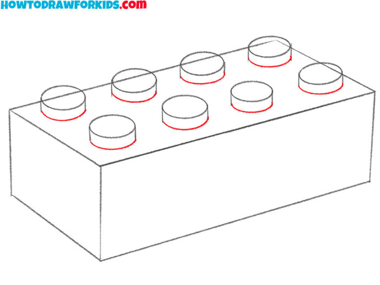 How to Draw a Lego Brick - Easy Drawing Tutorial For Kids