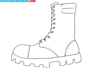 How to Draw Combat Boots - Easy Drawing Tutorial For Kids