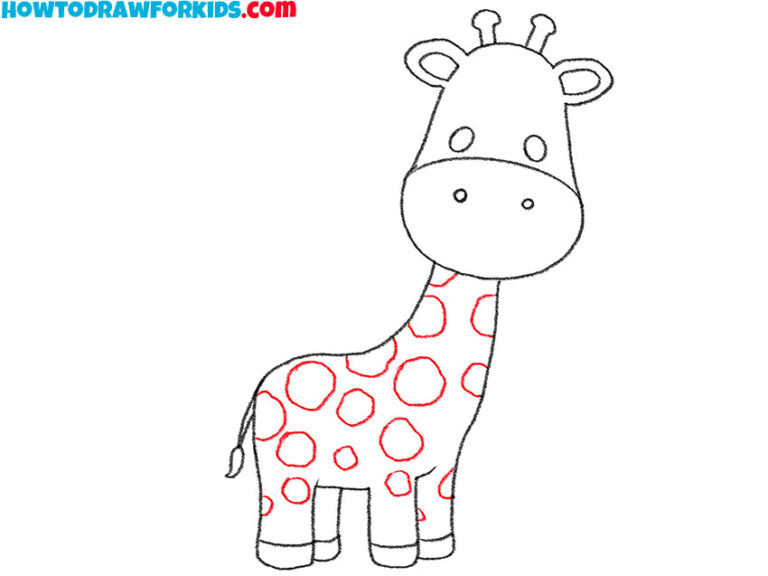 How to Draw a Cute Giraffe - Easy Drawing Tutorial For Kids