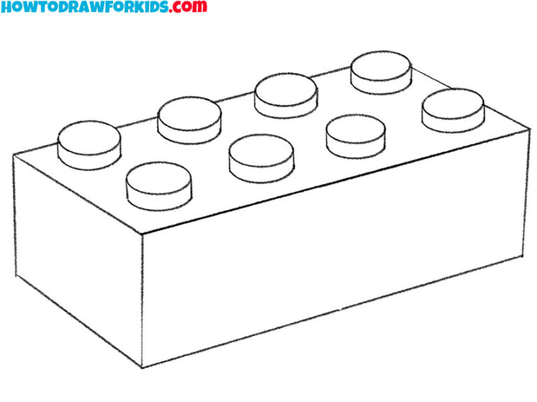 How to Draw a Lego Brick - Easy Drawing Tutorial For Kids