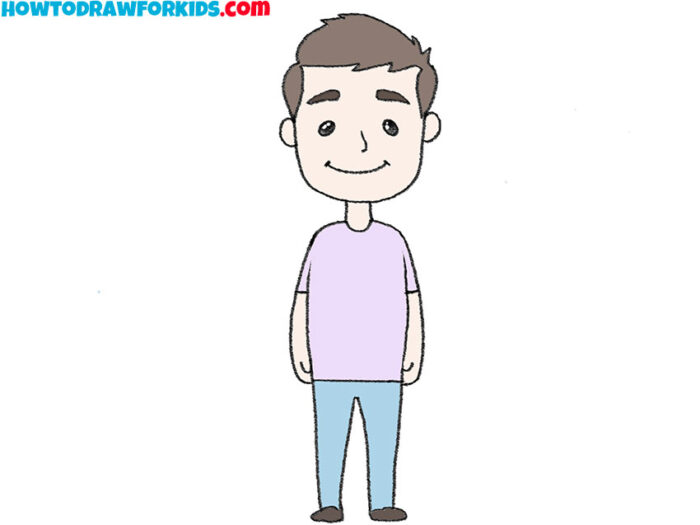How to Draw a Cartoon Human - Easy Drawing Tutorial For Kids