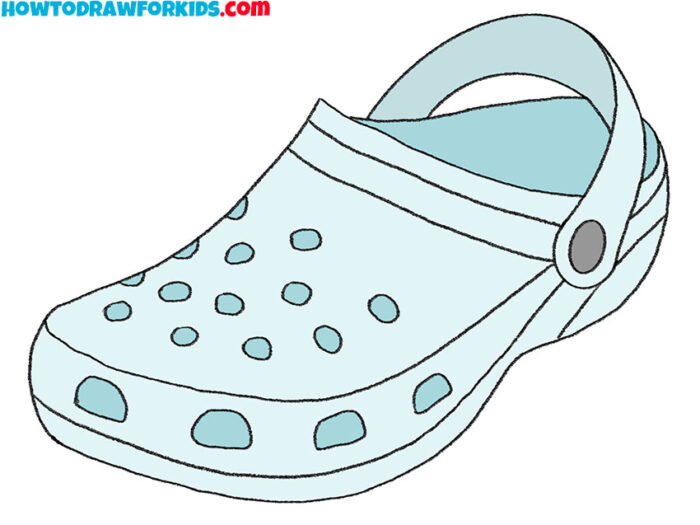 How to Draw Crocs - Easy Drawing Tutorial For Kids