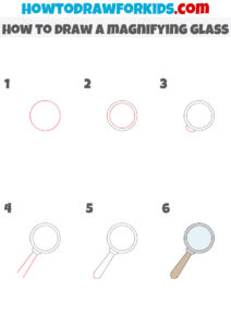How to Draw a Magnifying Glass - Easy Drawing Tutorial For Kids