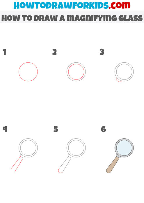 How to Draw a Magnifying Glass - Easy Drawing Tutorial For Kids