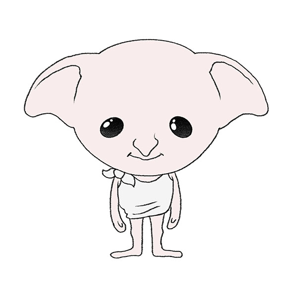 How to Draw Dobby Step by Step - Easy Drawing Tutorial For Kids