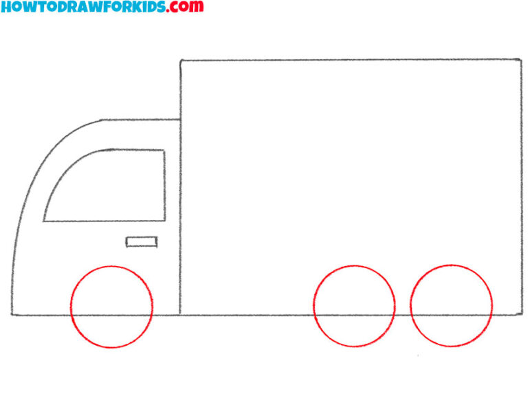 How to Draw a Big Truck - Easy Drawing Tutorial For Kids