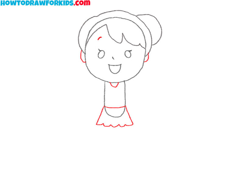 How to Draw a Cheerleader - Easy Drawing Tutorial For Kids