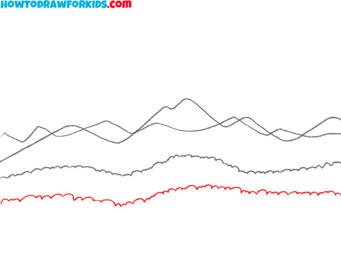 How to Draw a Mountain Landscape - Drawing Tutorial For Kids