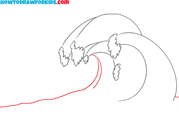 How to Draw a Tsunami - Easy Drawing Tutorial For Kids