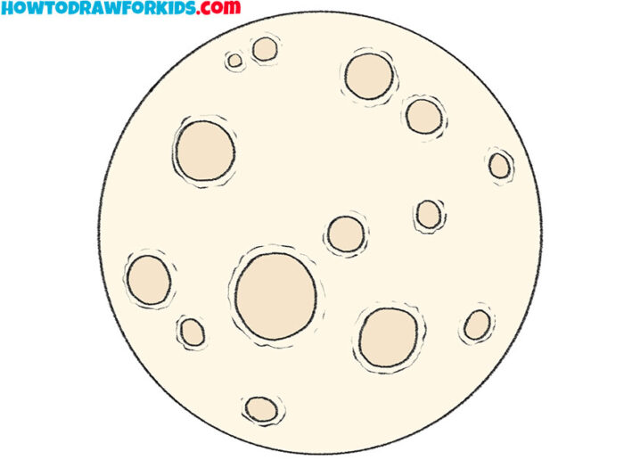 How to Draw a Full Moon - Easy Drawing Tutorial For Kids