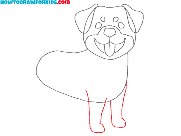 How to Draw a Rottweiler - Easy Drawing Tutorial For Kids