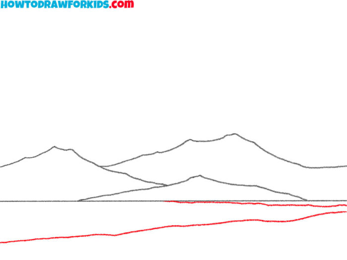 How to Draw a Mountain Range - Easy Drawing Tutorial For Kids